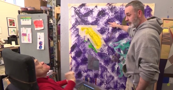 This Artist Creates Stunning Works Without Ever Touching Her Media