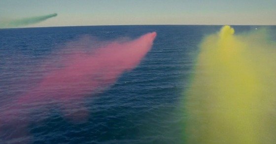 Watching Color Rockets Fly Over the Ocean will Absolutely Mesmerize You
