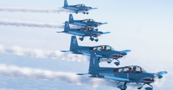 This Flying Father and Son Duo Deliver Messages with Serious Style