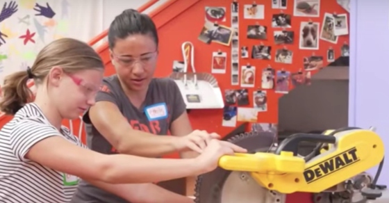 She Empowers Girls by Teaching Them to Use Power Tools