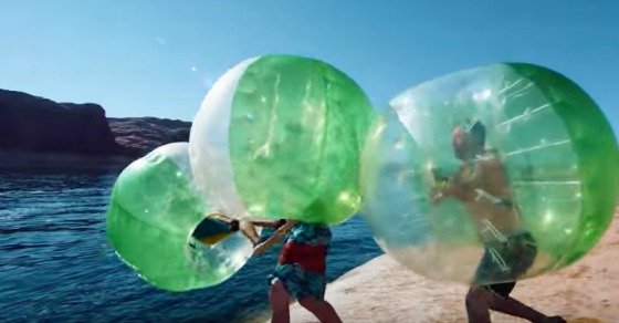 Play-Fighting in Huge Inflatable Balls on an Island? Yes, Please!