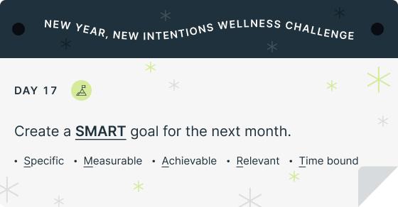 New Year, New Intentions Wellness Challenge: SMART Goals