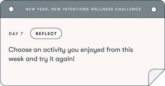 New Year, New Intentions Wellness Challenge: Repeat Activity