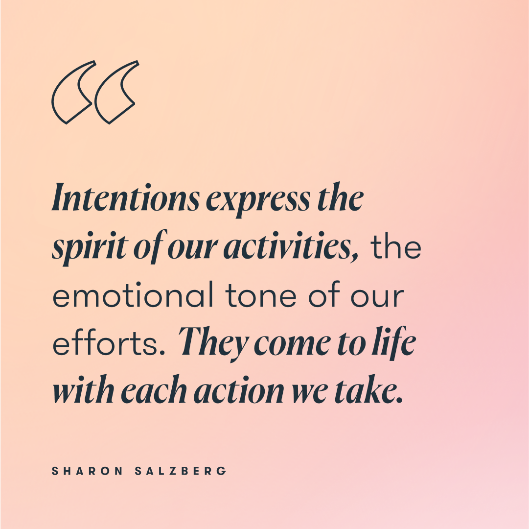 Do You Live With Intent? - Sharon Salzberg